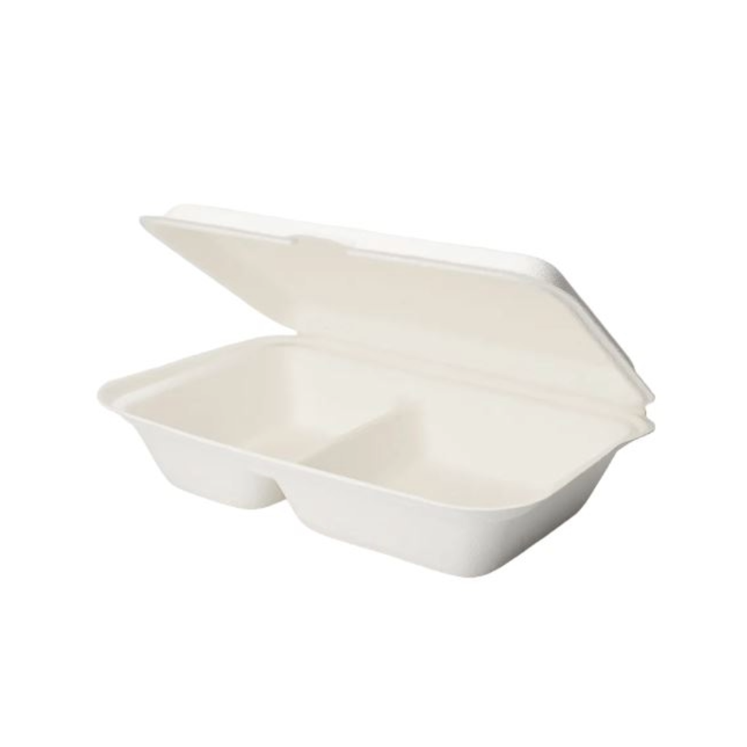 Porta Comida Rectangular 2div. 22,9x15,5x4,5 Cms. Bagasse. Somos ...